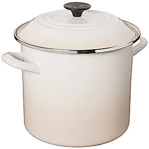 Le Creuset Enamel On Steel Stockpot, 8 qt., Meringue