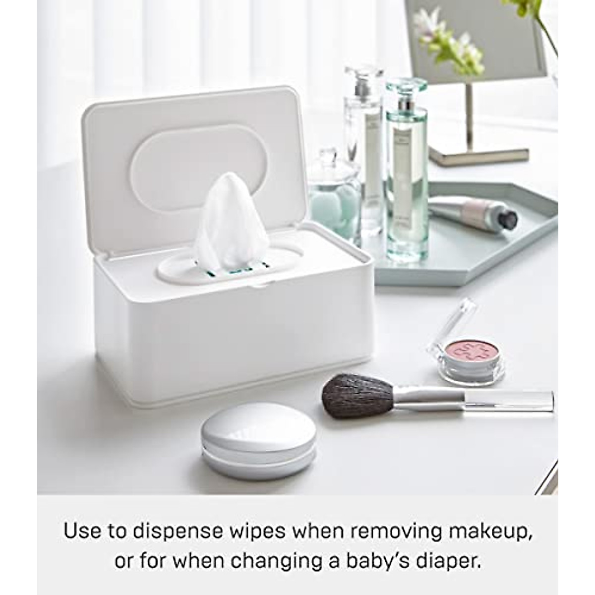 Yamazaki Home Smart Wet Tissue Case - Flushable Wet Wipes Holder Dispenser Storage Box Container For Bathroom - Abs Plastic