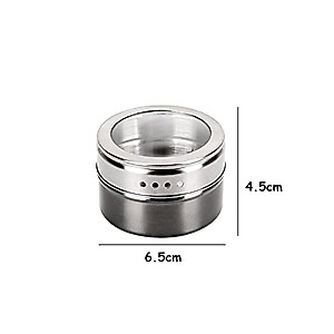 Utility Condiment Jar Magnetic Spice Tins Stainless Steel Spice Jar Set With Stickers Pepper Shakers Salt Pepper Set Seasoning Sprays Jars