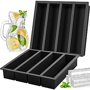Vinkoe Kitchen Silicone Ice Cube Trays Large for Whisky, Collins Ice Cube Mold Tray Also Used for Butter Mold, 2 Count