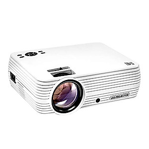 KODAK FLIK X4 Home Projector | 4.0 LCD Compact Home Theater System Projects Up to 150” with 1080p Compatibility & Bright Lumen LED Lamp | VGA/AV/HDMI/USB/TF Inputs | Remote, Tripod & Case (Renewed)