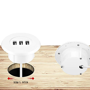 5cm Grommet Hole in-Desk Mounting 3 Ports USB 2.0 Hub for Laptop PC Computer