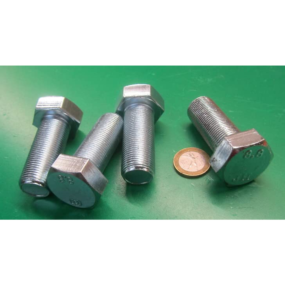 Class 8.8 Zinc Steel Bolts FT M20 x 1.5 mm x 50 mm Long 4 pcs