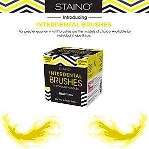 Staino Interdental Brushes Refill – Ultrafine Tapered Brush - 36 2-Brush Units/Box