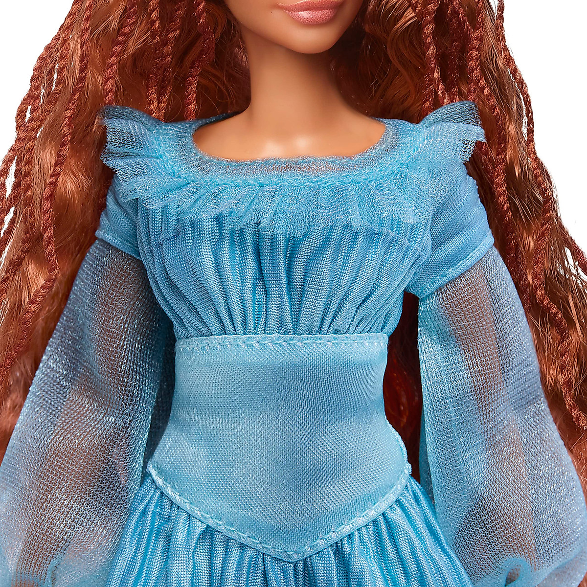 Mattel Disney The Little Mermaid Ariel Fashion Doll on Land in Signature Blue Dress, Toys Inspired by Disney’s The Little Mermaid