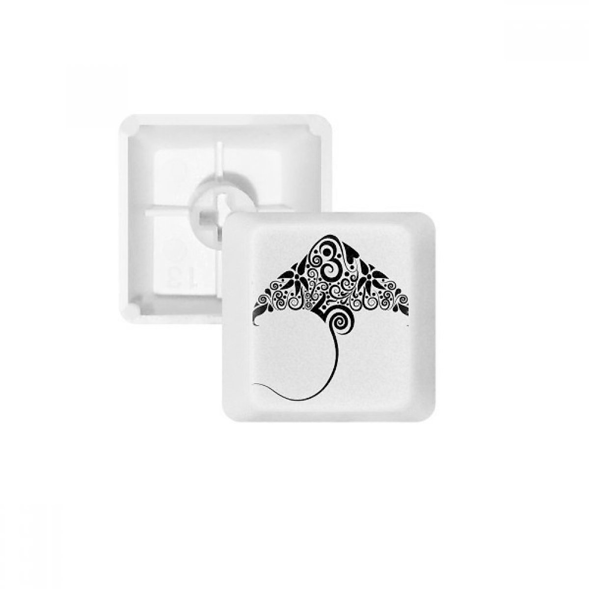 DIYthinker Skate Black and White Pattern Animal Keycap Mechanical Keyboard PBT Gaming Upgrade Kit