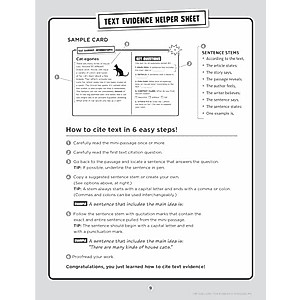 100 Task Cards: Text Evidence: Reproducible Mini-Passages With Key Questions to Boost Reading Comprehension Skills