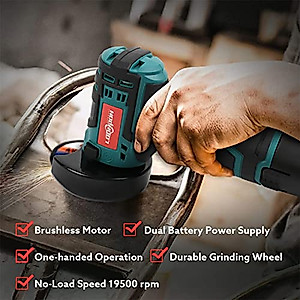 JIUNENG Mini Angle Grinder,12V Mini Cordless Angle Grinder with Two Battery, Metal Cutter Machine for Grind,Cut