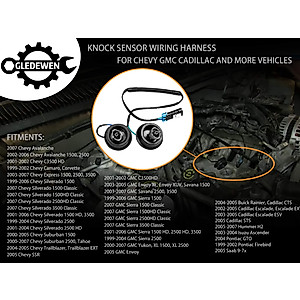 Knock Sensor Wiring Harness | for Chevy Suburban Silverado Avalanche Tahoe, GMC Sierra Yukon, Cadillac & More GM Vehicles | Replace# 12601822, 917-033