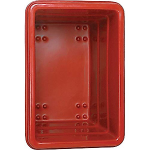 Global Industrial 6 Bushel Plastic Bulk Box Truck, Steel Chassis Base, Red, 33-2/5"L x 23" W x 24-1/2"H