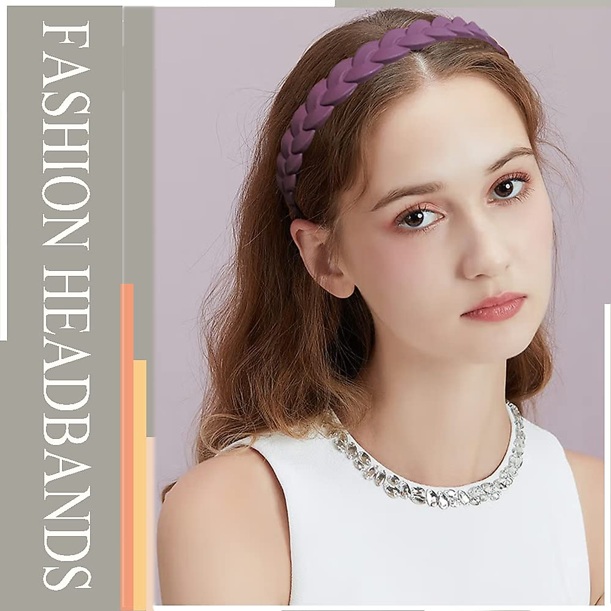 Springtime 12pcs Hard Headbands with Teeth for Girls Women Thin Plastic Hair Headbands for Teens Lady