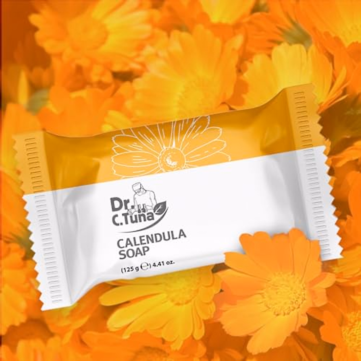 FARMASi Dr. C. Tuna Calendula Soap, Soothes Dry, Hydrating Skin Care, Face & Body Soap 4,41 Fl Oz (Pack of 3)