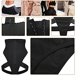 FEELJAM Cuff Tummy Trainer Exceptional Shapewear,Women's Cuff Tummy Trainer with Butt Lift (Black, 5XL)