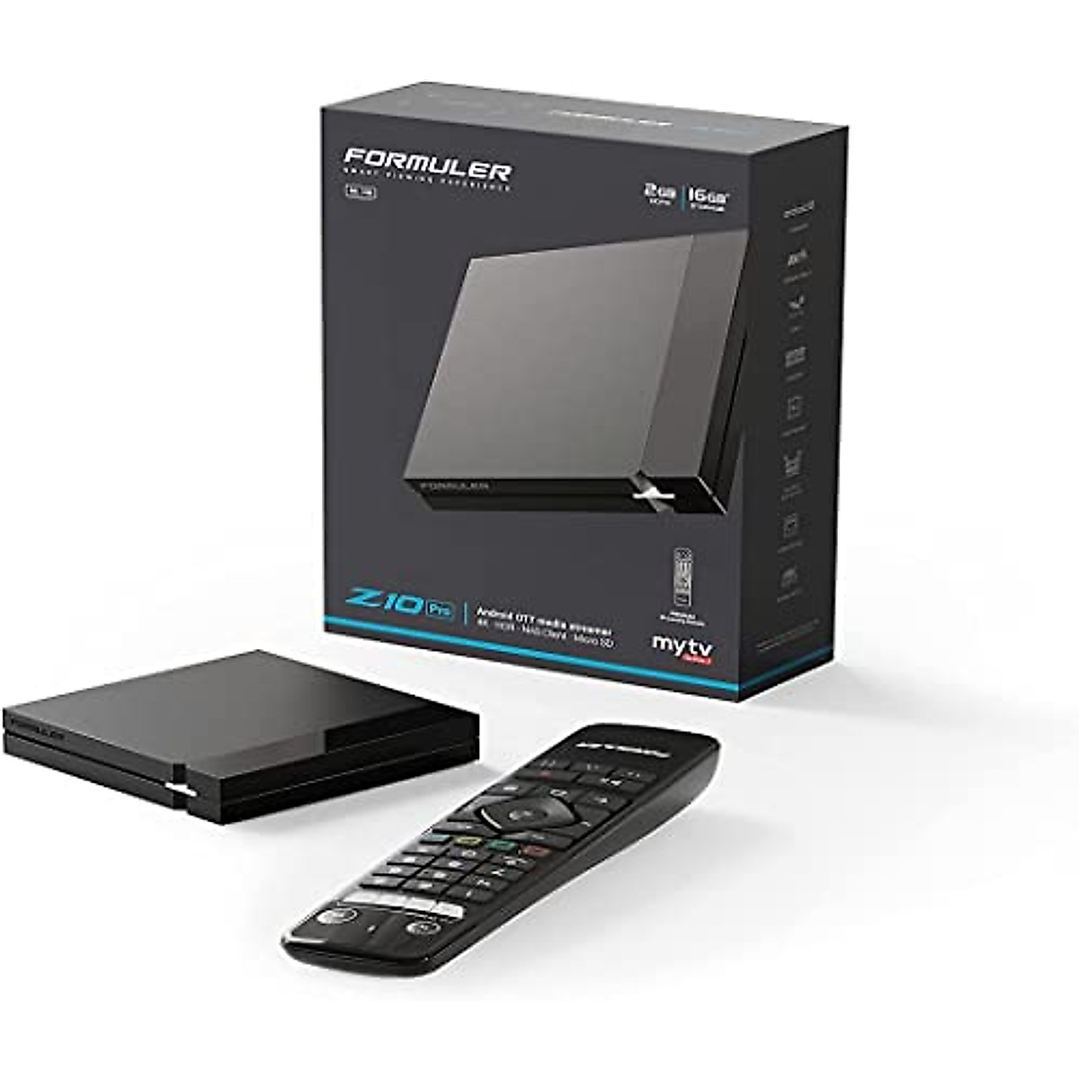 Dreamlink/Formuler Formuler Z10 Pro Android 10 Dual Band 5G LAN 2GB Ram 16GB ROM 4K Extra 7 Colours Wireless Keyboard Black