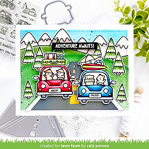 Lawn Fawn - Car Critters Road Trip Add-on Stamps, Dies and Pocket