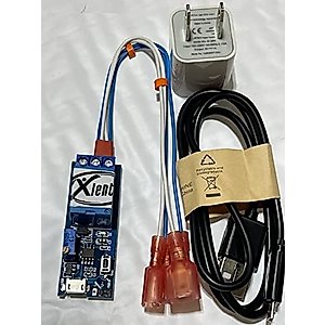 5 Volt Relay Switch KIT, NV 2020-2 Voice Control Your Fireplace from Anywhere and Works with Any Smart Outlet. (Relay Kit - with Power Adapter and Micro USB Cable) Xlentcomfortzone
