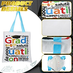 Cunno 16 Pcs Graduation Totes Bags for Preschool Kindergarten 2024 Graduation Party Favor Bags Canvas Tote Bags for School College Graduate Supplies