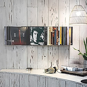 Koss Record Wall Rack, Vinyl Holder for Storage and Display, Expandable and Configurable to Fit Your Space, Black