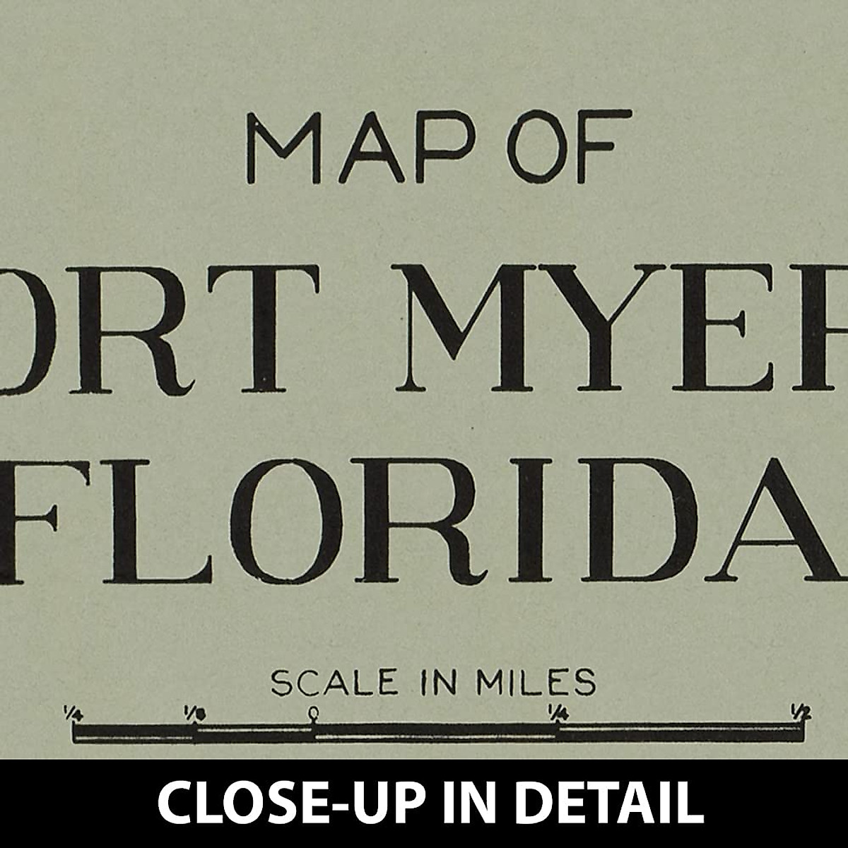 Map of Fort Myers Florida circa 1947 - includes Lee County, Sanibel, Captiva, Pine Island and Fort Meyers Beach on Inset (18 x 24 inches)