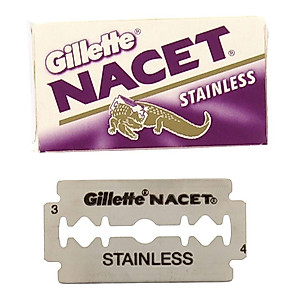 100 NACET STAINLESS Double Edge Razor Blades