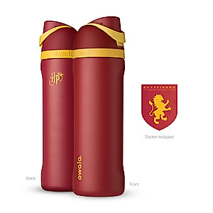 Owala Harry Potter FreeSip Insulated Stainless Steel Water Bottle with Straw, BPA-Free Sports Water Bottle, Great for Travel, 24 Oz, Gryffindor