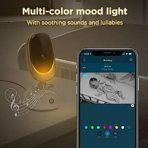 Motorola Baby COMFORT85 Connect Video Baby & Home Monitor with 5" HD Display and Wi-Fi Viewing, Digital Tilt and Zoom, Remote Pan Scan, Night Vision and Mood Lighting