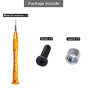 IKPEK 5Pcs SSD Screw for PS5 and 5Pcs Ring Replacement and 1Pcs Screwdriver for Sony Playstation 5 Console Solid State Drive