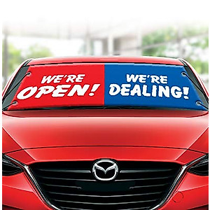 EZ LETTERING FINANCING AVAILABLE BUCKO WINDSHEILD BANNER HEAVY DUTY VINYL WEATHERPROOF 20in x 50in CAR DEALERSHIP AUTOMOTIVE LOT ADVERTISING