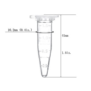 zoomto 1.5ml Microcentrifuge Tubes 500PCS,Centrifuge Tubes with Attached Lid,Clear Conical Micro Centrifuge Small Sample Bottle Vials Container for Lab,Plastic Lab Snap Tubes,Clear Graduation