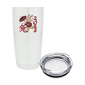 Lunar New Year Decor Year Of The Rabbit 2023 Full Character Art 20oz Stainless Steel Insulated Travel Mug With Lid