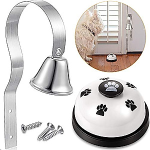 2 Pcs Pet Training Bells Metal Dog Train Bells Silver Doorbell Potty Training Bells for Go Outside Pet Potty Training Bells Device for Large Dogs Cat Puppy Training and Communication