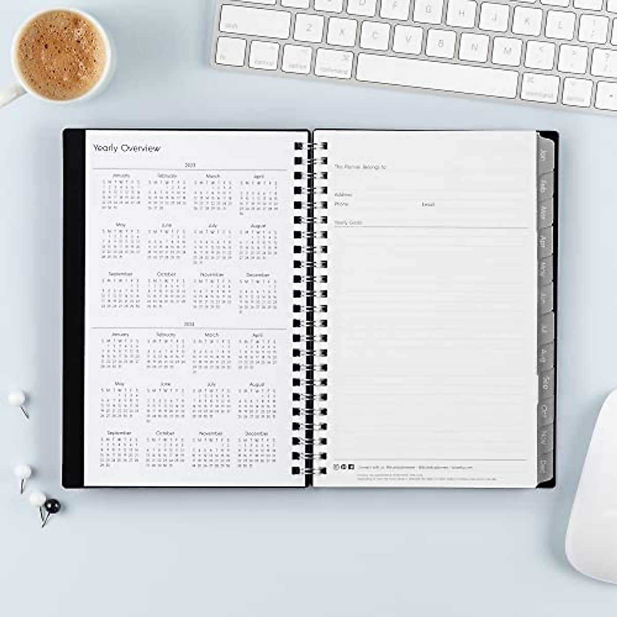 Blue Sky 2023 Weekly and Monthly Planner, January - December, 5" x 8", Flexible Cover, Wirebound, Enterprise (142095)