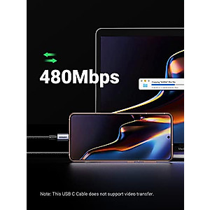 UGREEN 100W USB C to USB C Cable Type C Fast Charging Cable Compatible with MacBook Pro 2022, iPad Pro 2022, iPad Air 5, Samsung Galaxy S23/S22 Ultra, Pixel, Switch, etc. 6.6FT Black