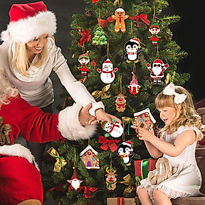 VABAMNA Christmas Ornament Crafts for Kids - Make Your Own Ornament Kit with 36pcs Christmas Craft Stickers, 9 Designs, 54 Pieces, 4cm x 5cm x 2cm, Multicolor, Unisex, Ages 4-12