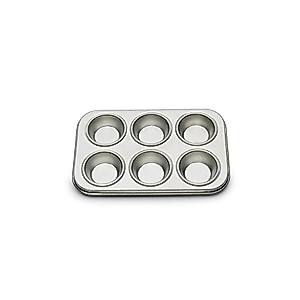 Fox Run Micro Muffin Pan, Tinplated Steel, 6 Cup
