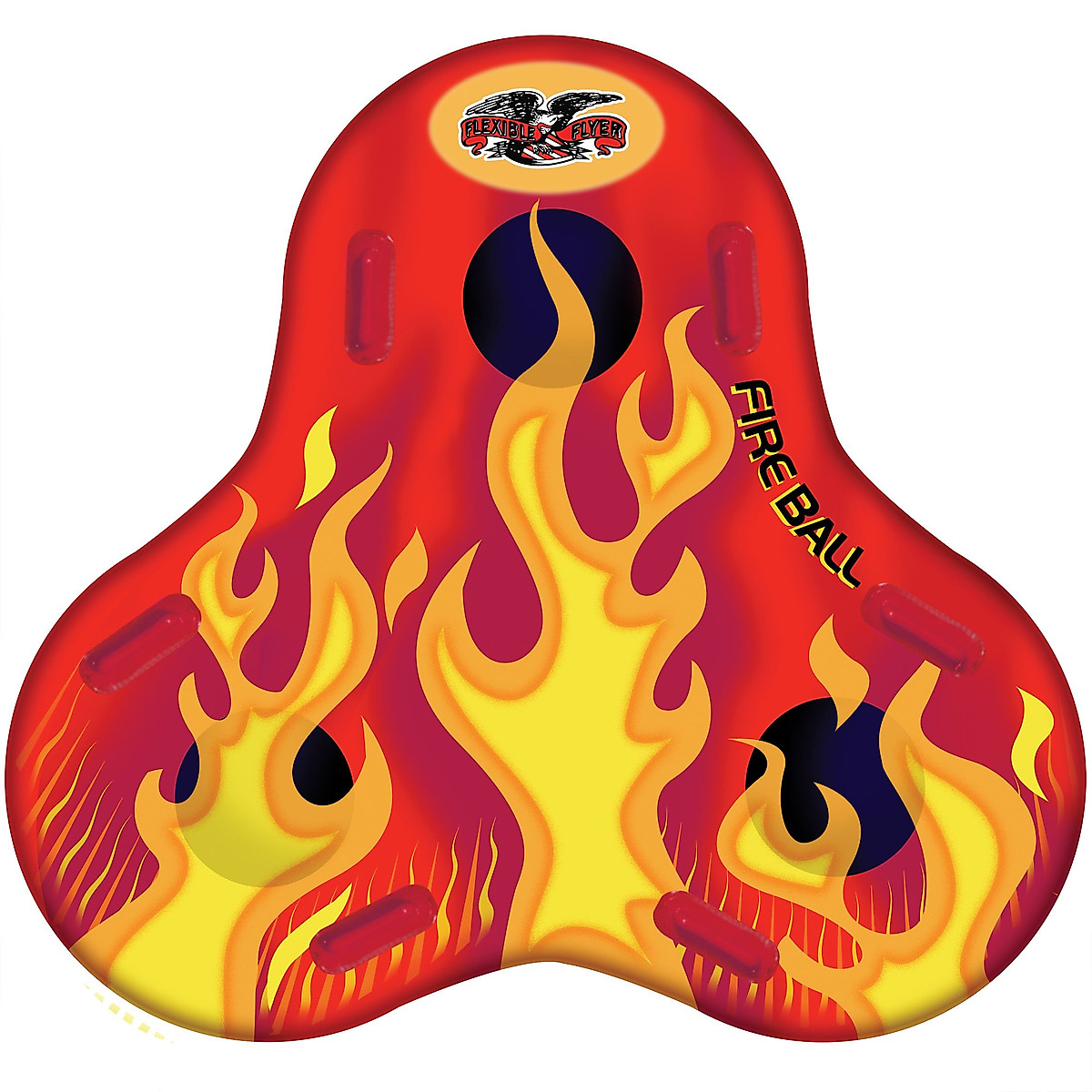 Flexible Flyer Fireball 3-Person Snow Tube. Inflatable Sled for Sno Sledding