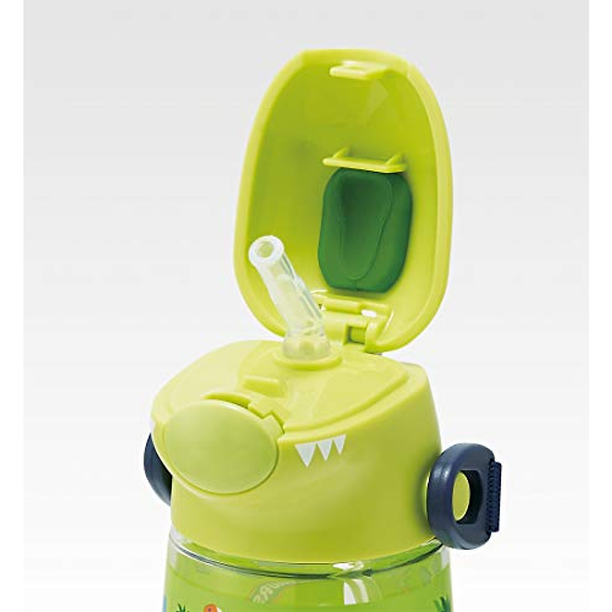 Skater PSHC4DK-A Dinosaurus Die-Cut Bottle with Straw, 14.2 fl oz (420 ml)