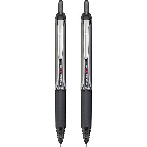 PILOT Precise V5 RT Refillable & Retractable Liquid Ink Rolling Ball Pens, Extra Fine Point (0.5mm) Black Ink, 2-Pack (26050)