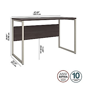 Bush Business Furniture Hybrid Computer Table Desk with Metal Legs, 48W x 24D, Storm Gray
