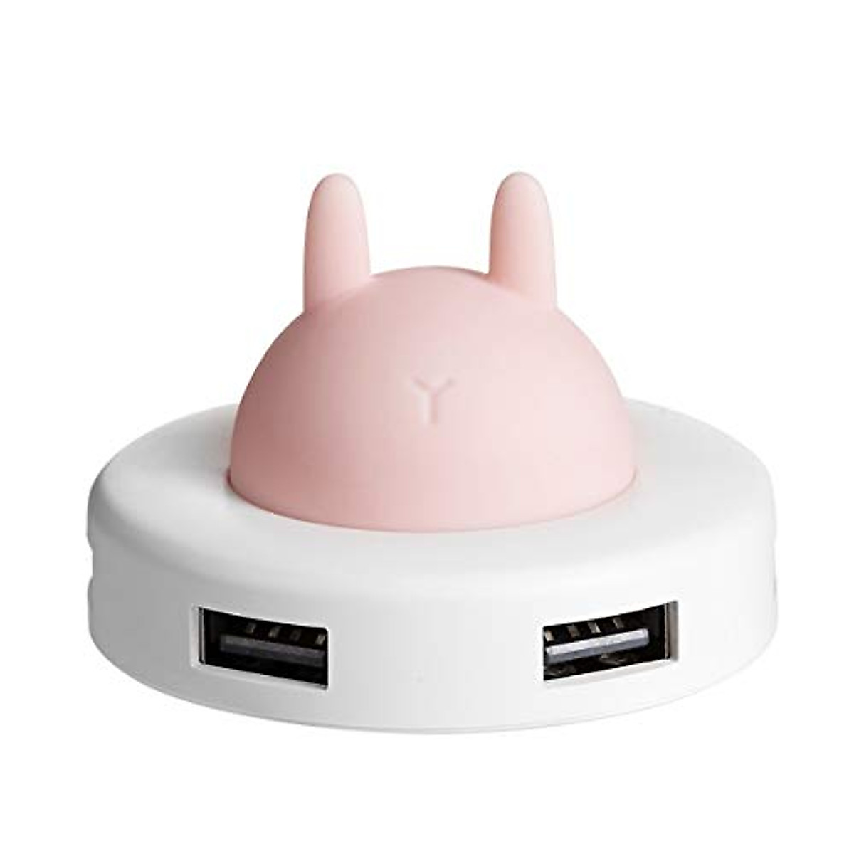 Lysee Plug & Connectors - Cute Animal Shape USB Hub Splitter Multi-Functional 4 Ports Computer Notebook USB Data Cable Extender Splitter with Night Light - (Color: Blue)