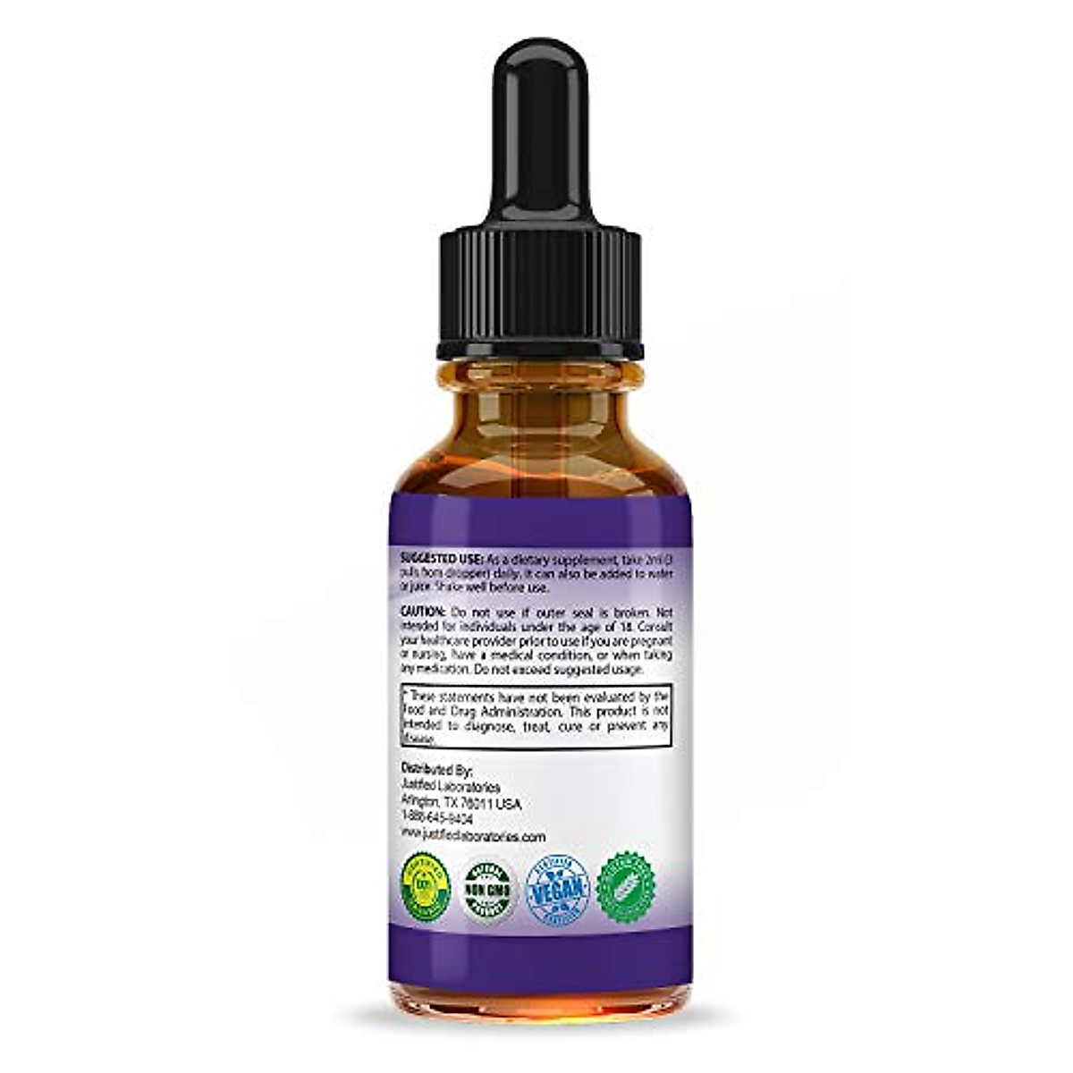 Organic Elderberry Drops Liquid Extract Daily Immune System Support 250MG Sambucus Nigra Antioxidant Berry Flavor for Kids & Adults