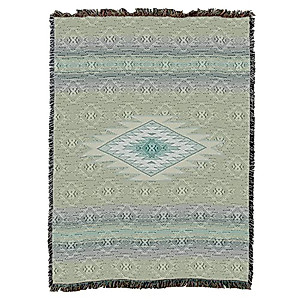 Pure Country Weavers Glacier Cove Blanket - Southwest Native American Inspired - Gift Tapestry Throw Woven from Cotton - Made in The USA (72x54)