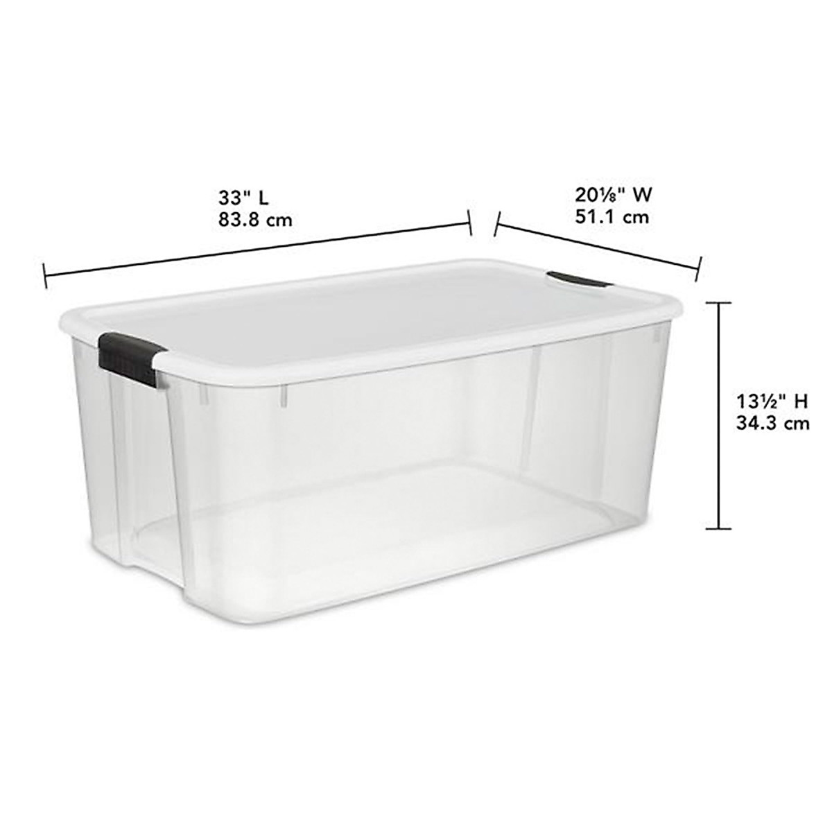Sterilite 4 Sets of 116 Quart and 6 Sets of 18 Quart Heavy-Duty Stackable Clear Latch Lid Storage Container Tote for Home Organization