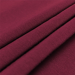 ROSEPARK Women Classic-Fit Short-Sleeve Crewneck T-Shirt Cute Graphic Printed Tees Tops Wine Red Small