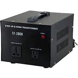 2000 Watt Step Up/Down 110V/220V Voltage Converter Transformer with Circuit Breaker Protection
