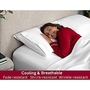 ELONNA - Full Size Sheet Set - Breathable & Cooling Sheets - Hotel Luxury Bed Sheets - 1800 Thread Count - Extra Soft - Deep Pockets 16 inch - Wrinkle, Fade, Stain Resistant - 4 PCs - (White, Full)