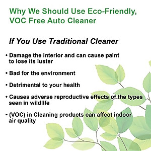 All Mighty Green Eco-Friendly Car Interior Surface Cleaner with Acid Free Formula, Vehicle Interior Surface Cleaning Spray w/UV Protection for Leather, Vinyl, Plastic, Glass and More, 24 Oz - 2 Pack