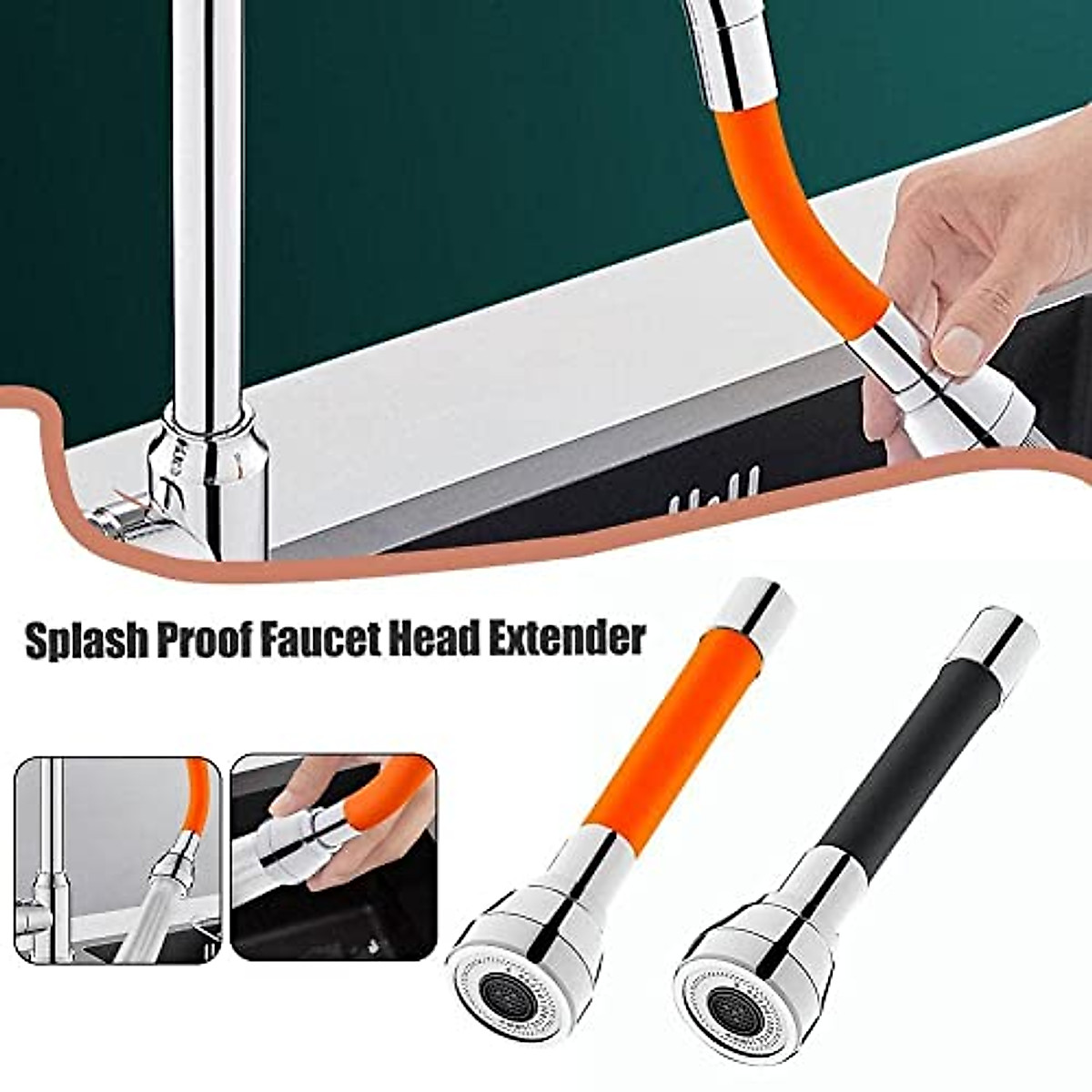 Rubber Universal Rotating Retractable Faucet Splash Extender Nozzle Arm Adjust Kitchen Washbasin Bubbler Fi O6R8 Robotic Faucets