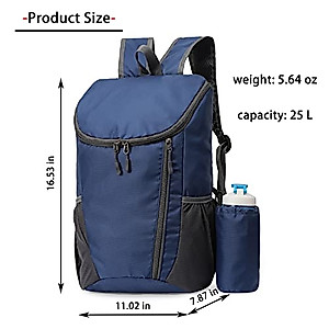 KEYDUACU Unisex foldable backpack portable backpack hiking travel backpack wear-resistant waterproof backpack outdoor sports backpack(blue)