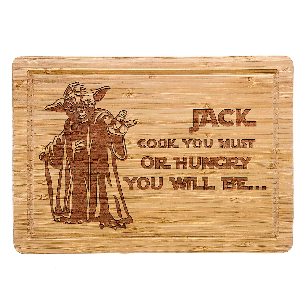 Star Personalized Cutting Board, Yod a Board Cook You Must or Hungry Will Be, Fathers Day or Birthday Gift, Custom Engraved Charcuterie Board, Star Sign Wars, Customizable Gift for Men, Dad